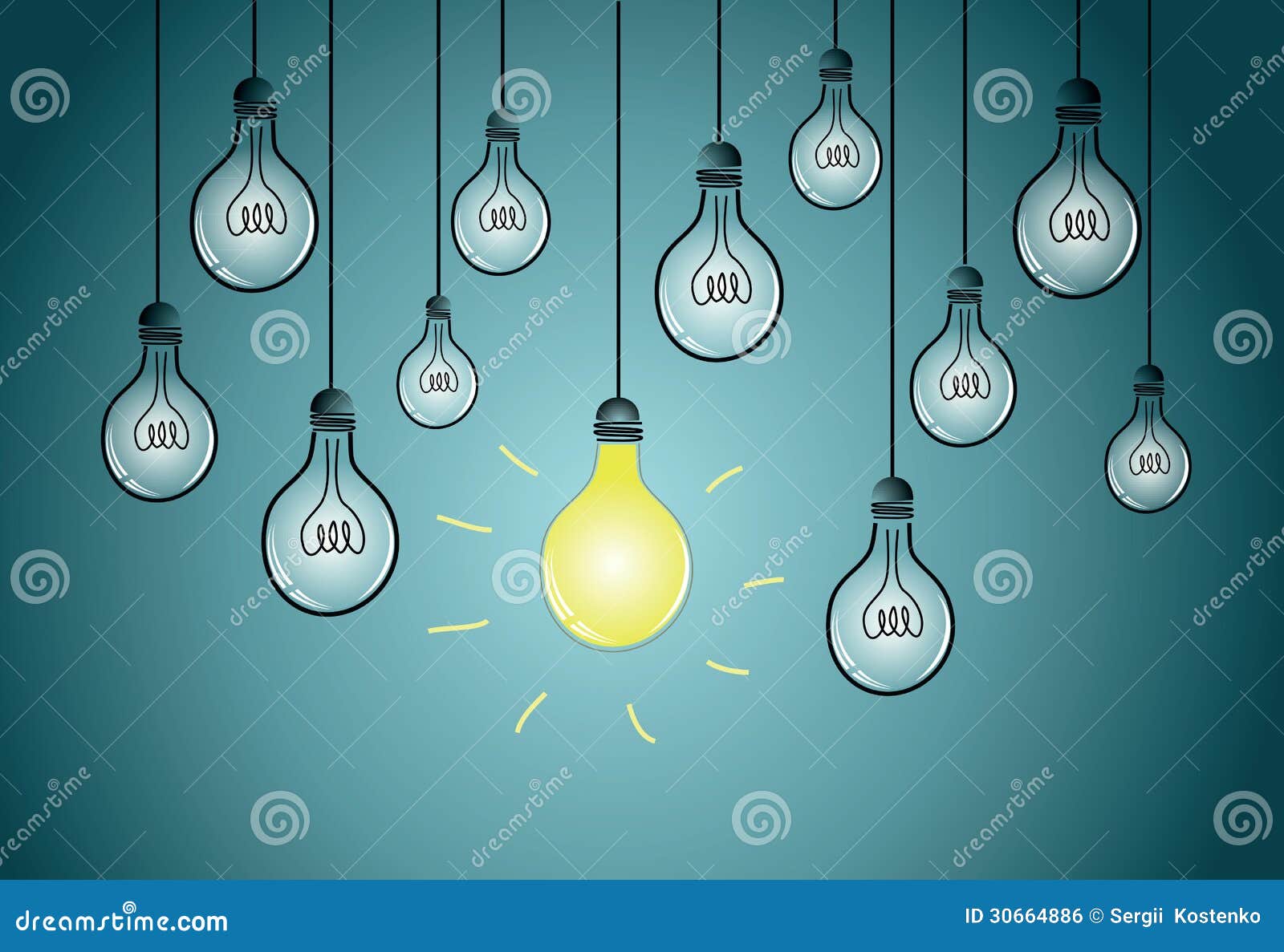 Shining LED Bulb Light Icon, Simple Style Cartoon Vector ...