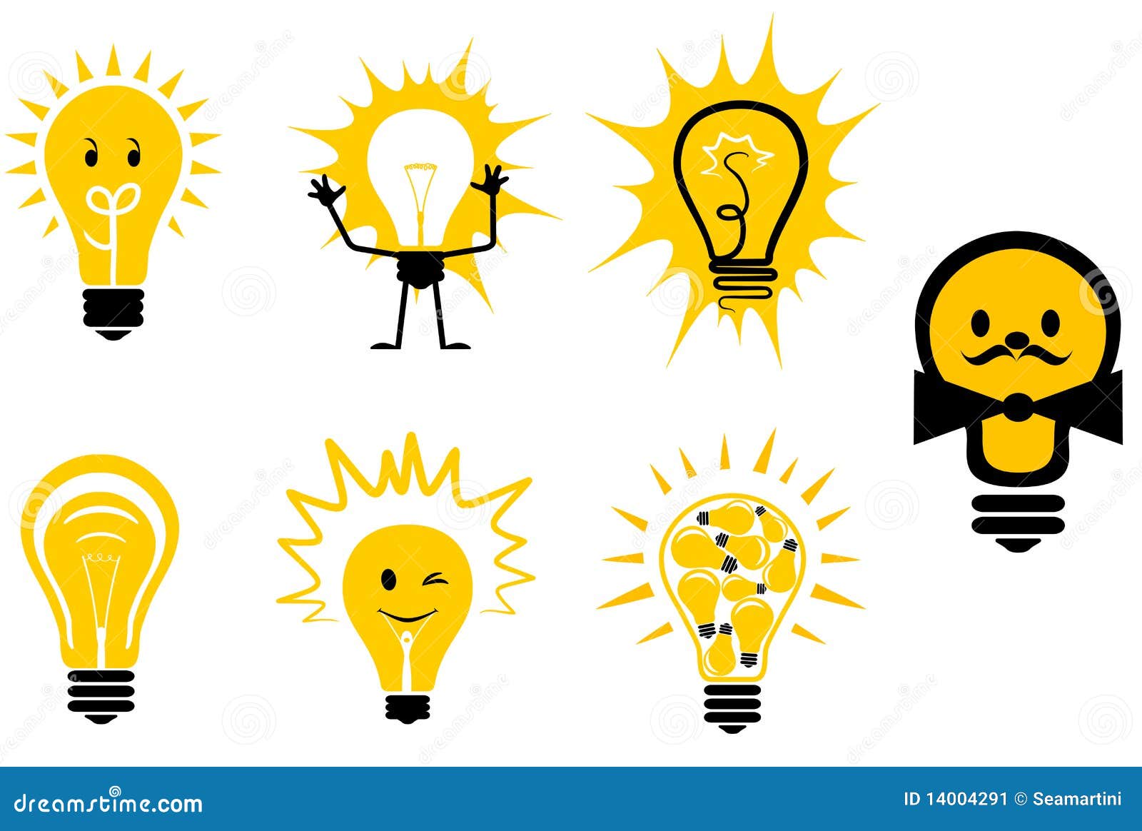 Light bulbs symbols stock vector. Illustration of filament - 14004291