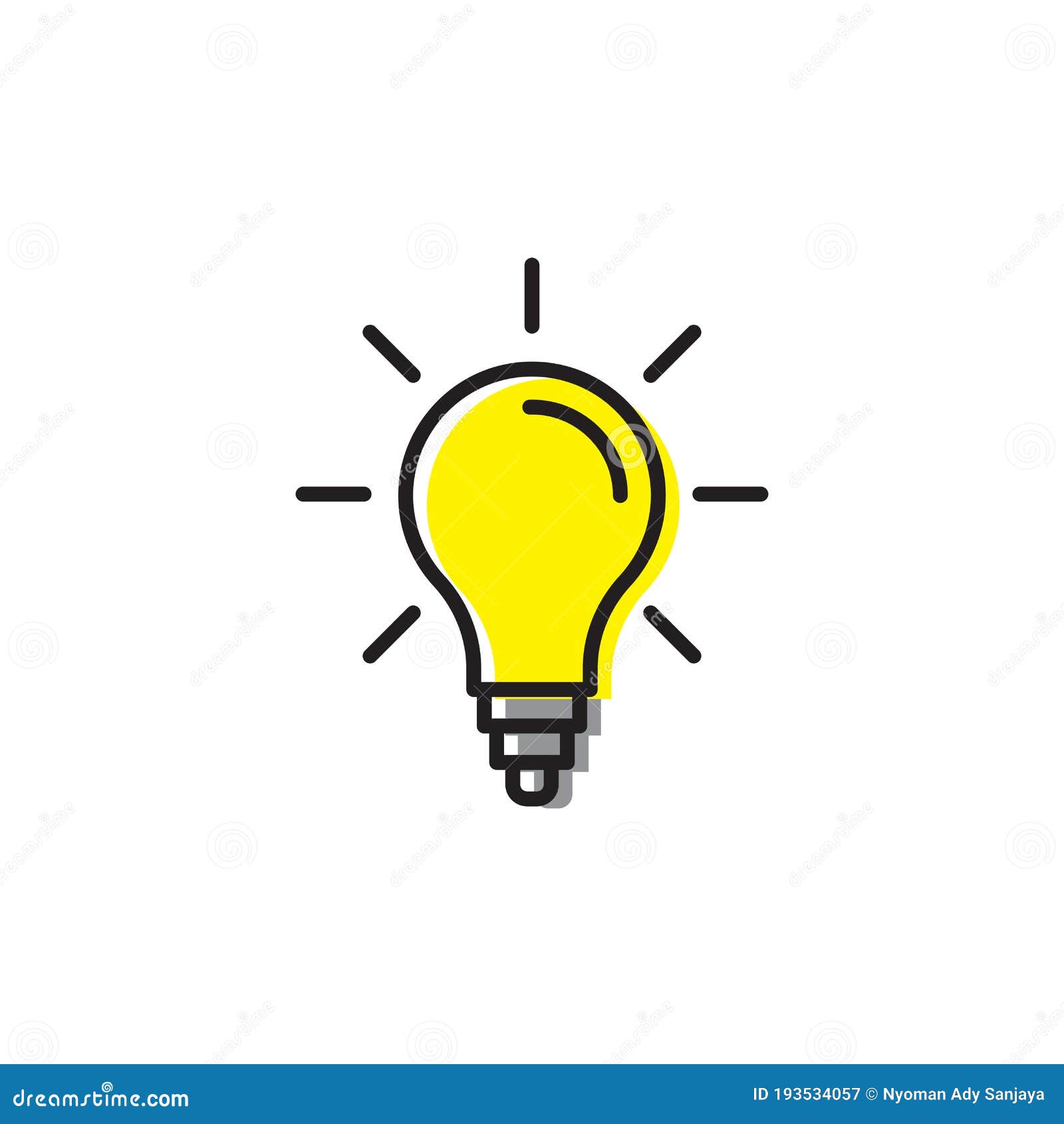 Light Bulp Lamp Idea Energy Symbol Icon Vector Isolated on White Stock ...