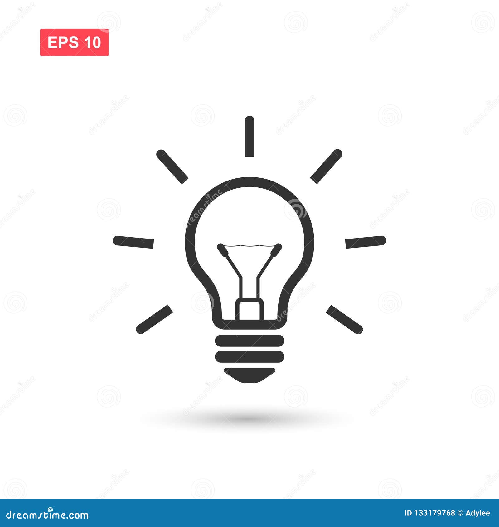 Light Bulp Vector Icon Isolated Stock Vector - Illustration of ...