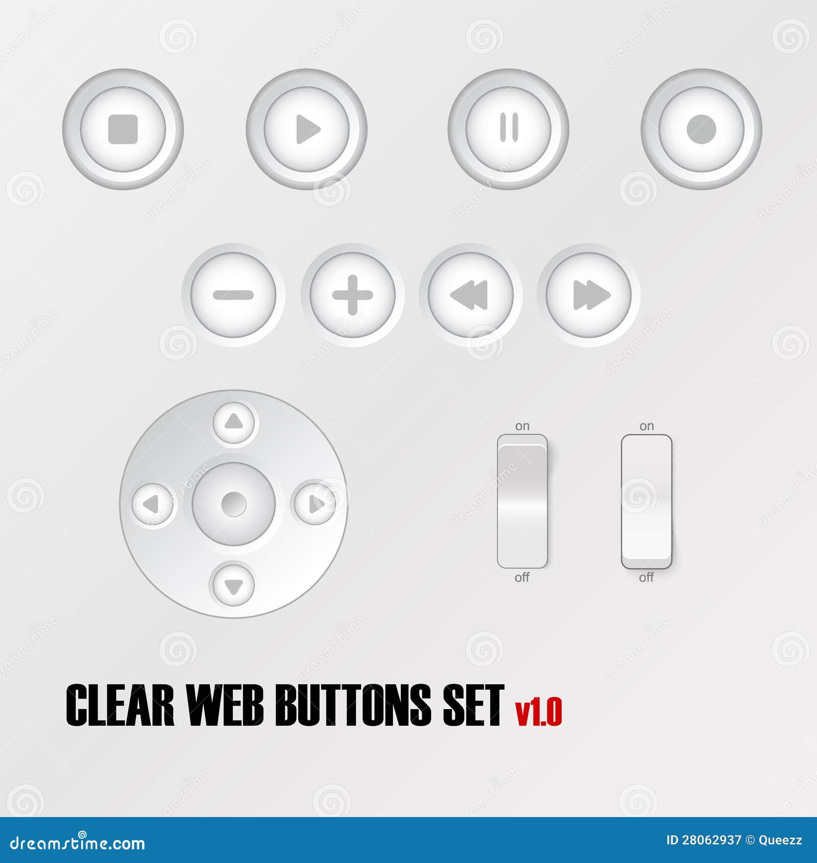 Light buttons vector set. stock vector. Illustration of music - 28062937