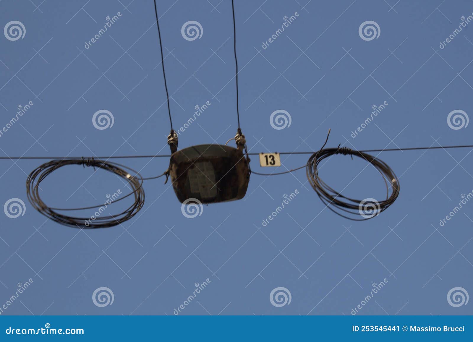 Light Cables for Street Lighting Stock Image - Image of signaling ...