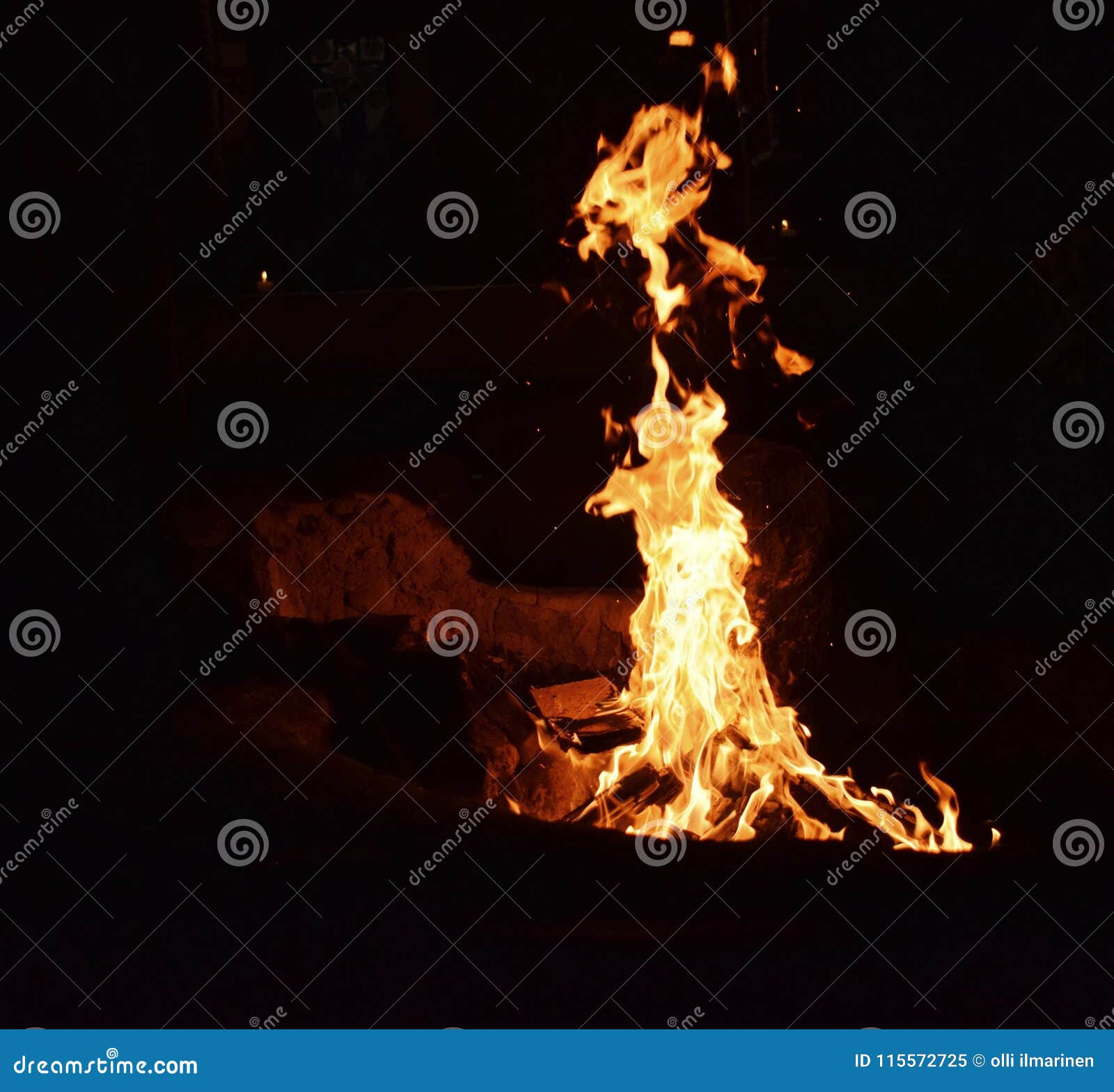 Light from the campfire stock image. Image of campfire - 115572725