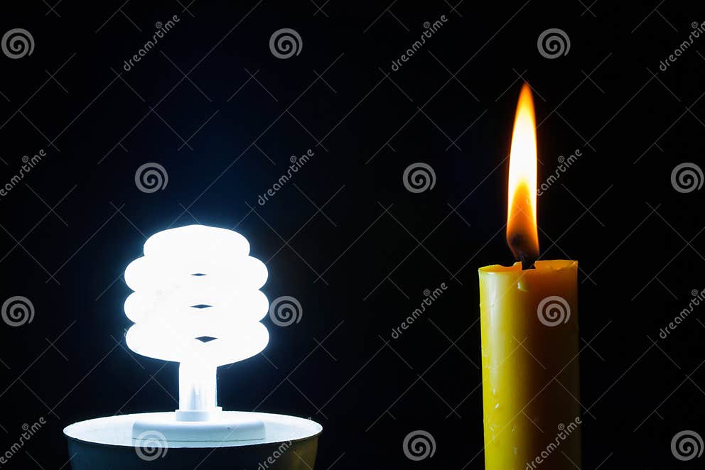 Light and Candle is the Power. Generation Power Stock Image - Image of ...