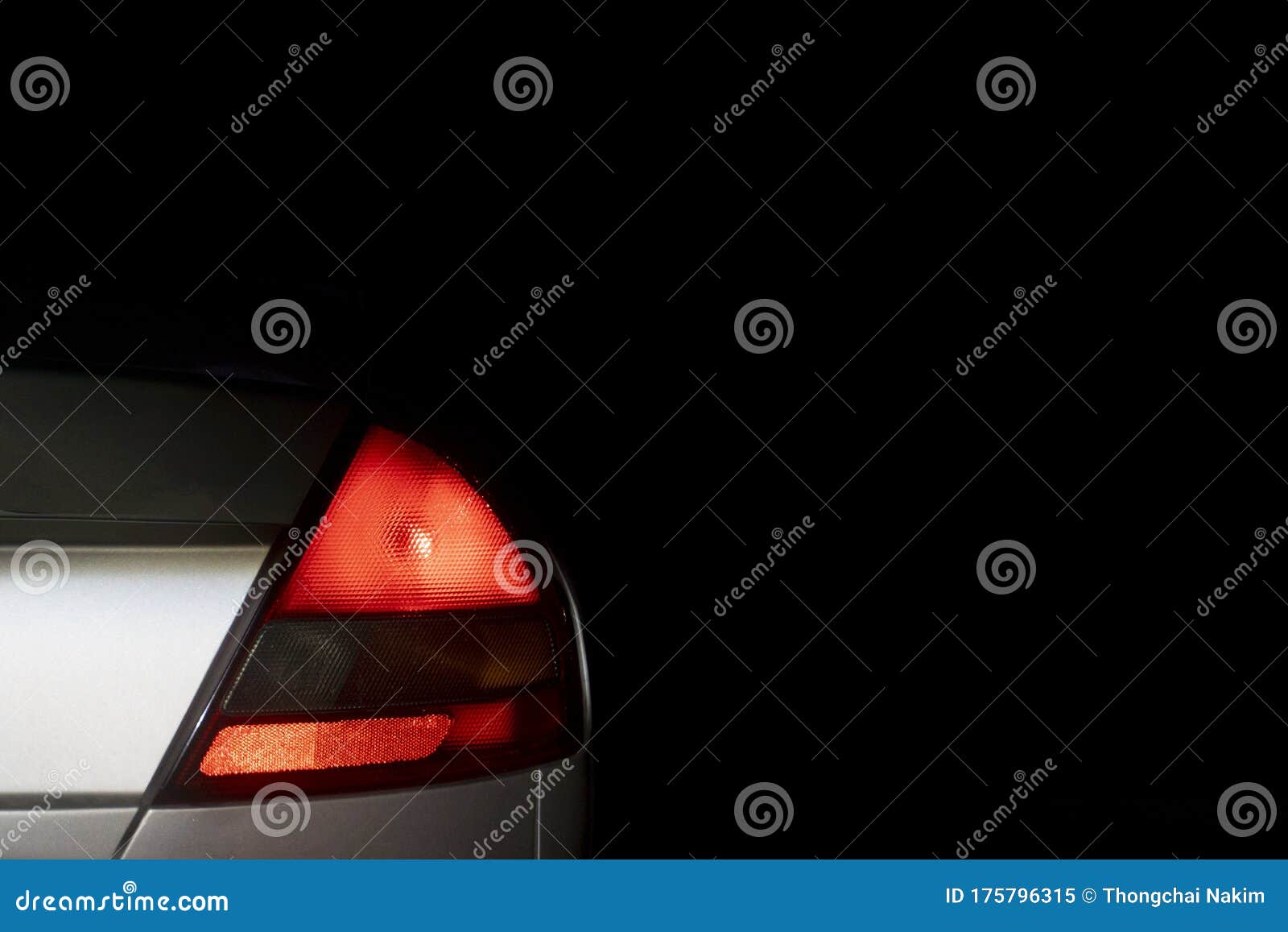 Back side of car at night. stock image. Image of garage - 175796315