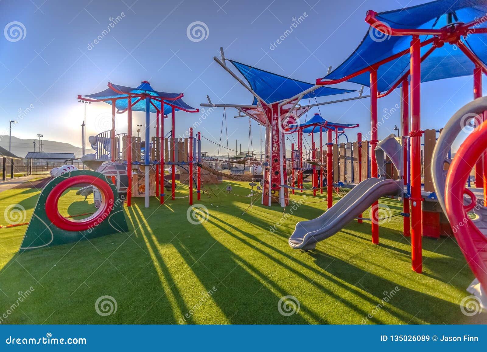 Light Casting Shadows on Playground in Utah Stock Image - Image of ...