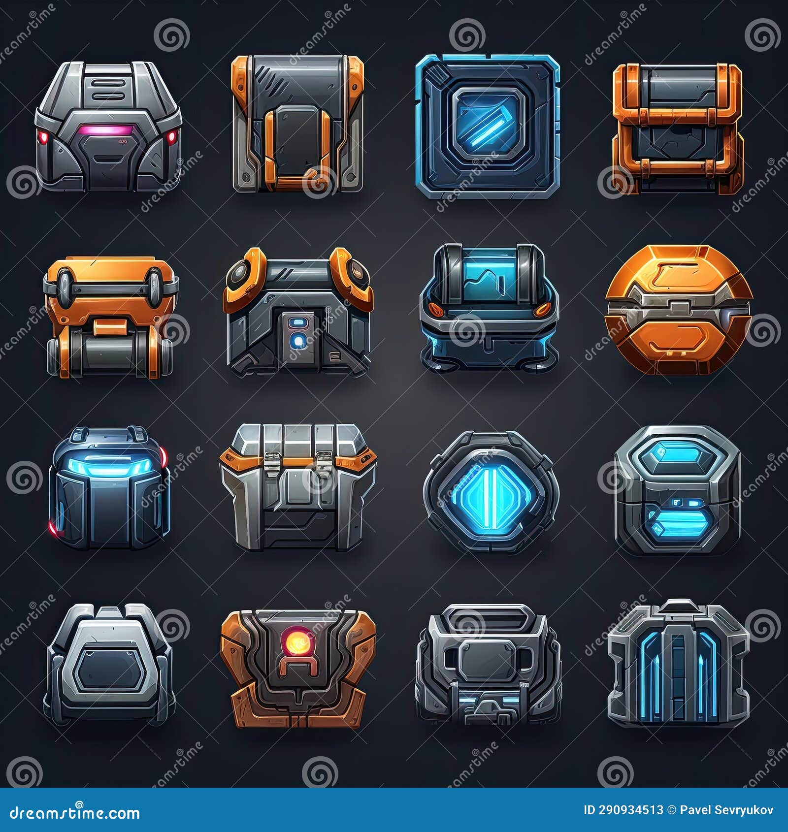 Light Chest Futuristic Game Ai Generated Stock Image - Image of science ...