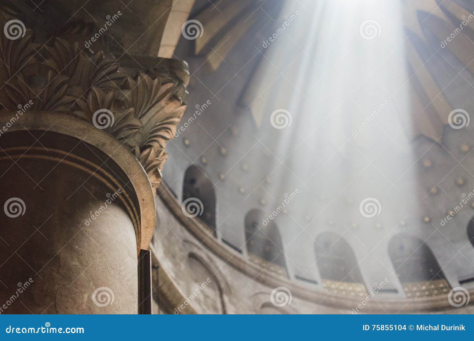 Light in Church, Jerusalem, Israel Stock Photo - Image of inside ...