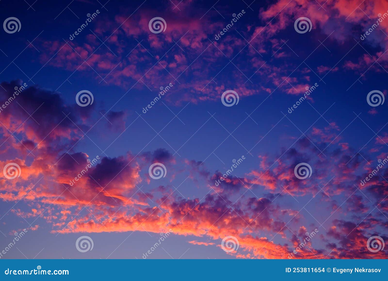 Light Cirrus Clouds at Sunset Stock Photo - Image of cloudy, color ...
