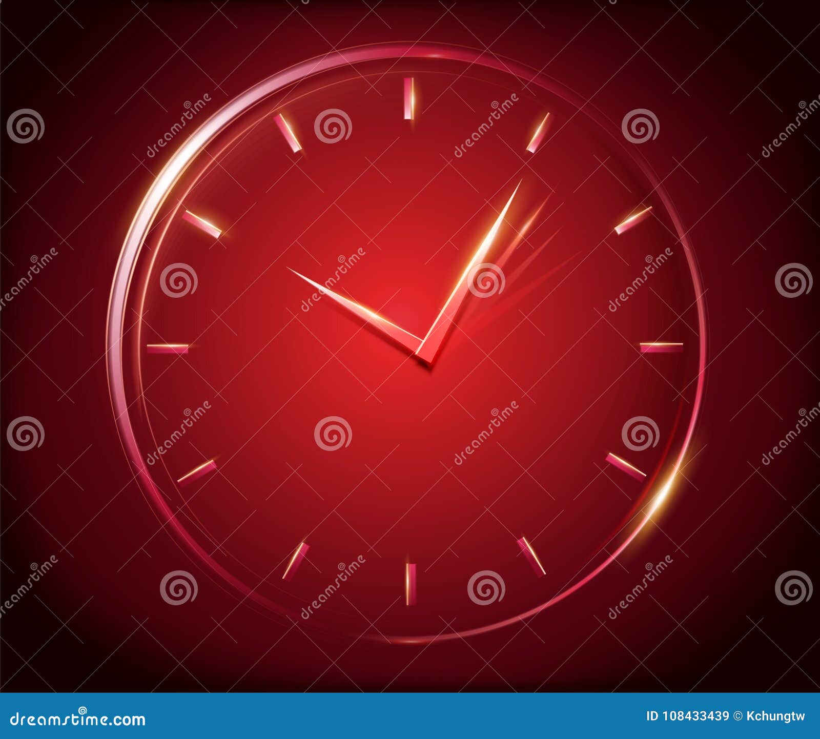 Light clock element stock vector. Illustration of time - 108433439