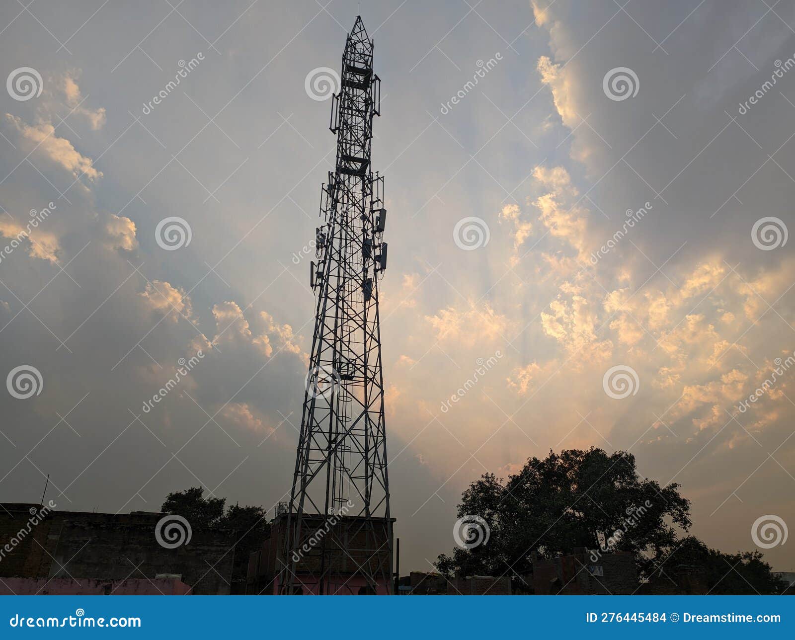 LIGHT CLOUDS after RAINFALL Stock Photo - Image of nature, tower: 276445484