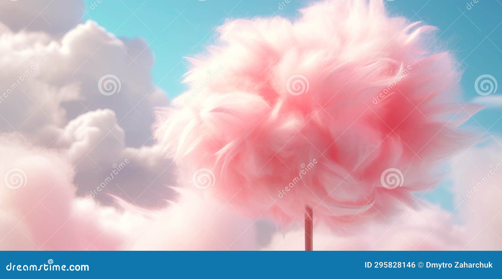 Light Clouds Resemble Sweet and Fluffy Cotton Candy, Adding a Playful ...