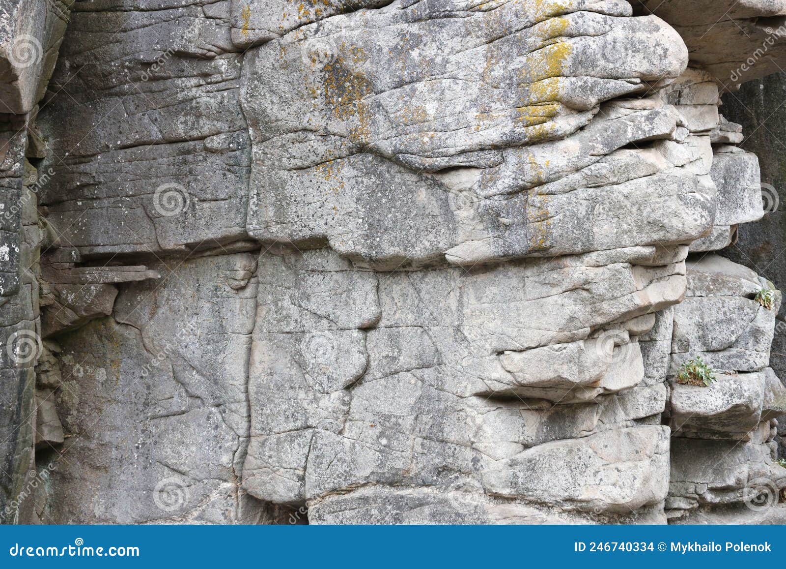 Light Coarse Natural Rock Stone Background. Mining Cliff Rough Front ...