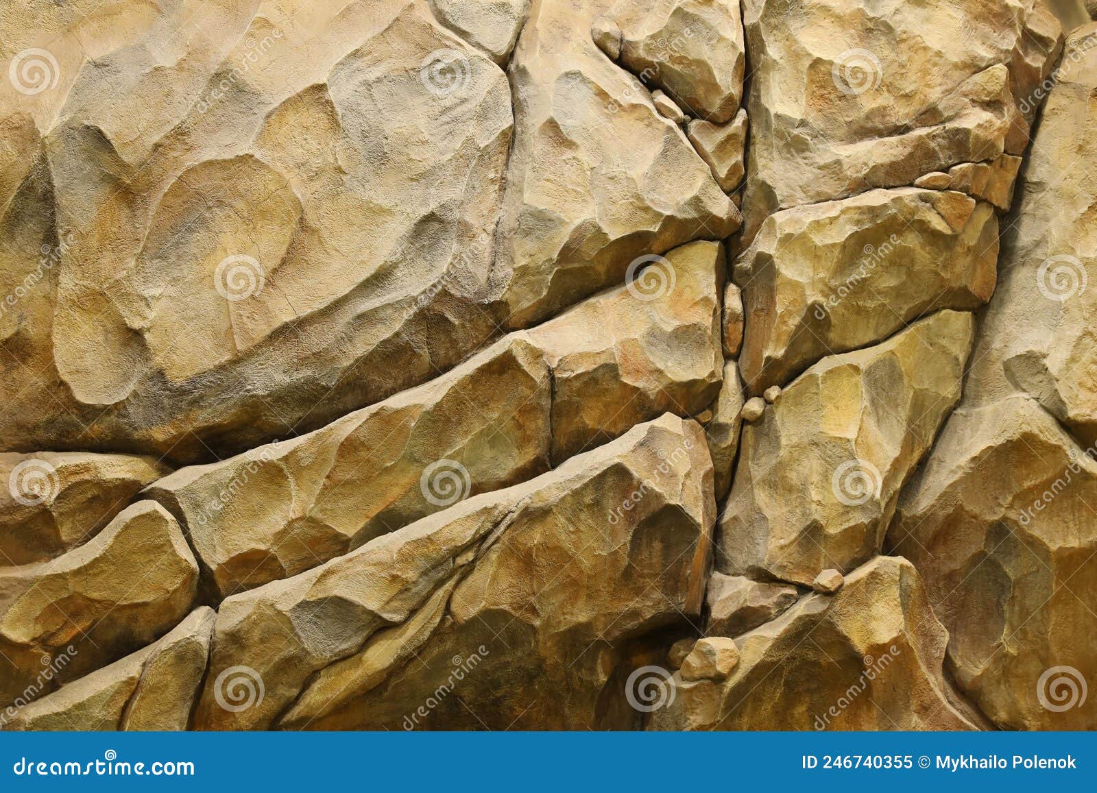Light Coarse Natural Rock Stone Background. Mining Cliff Rough Front ...
