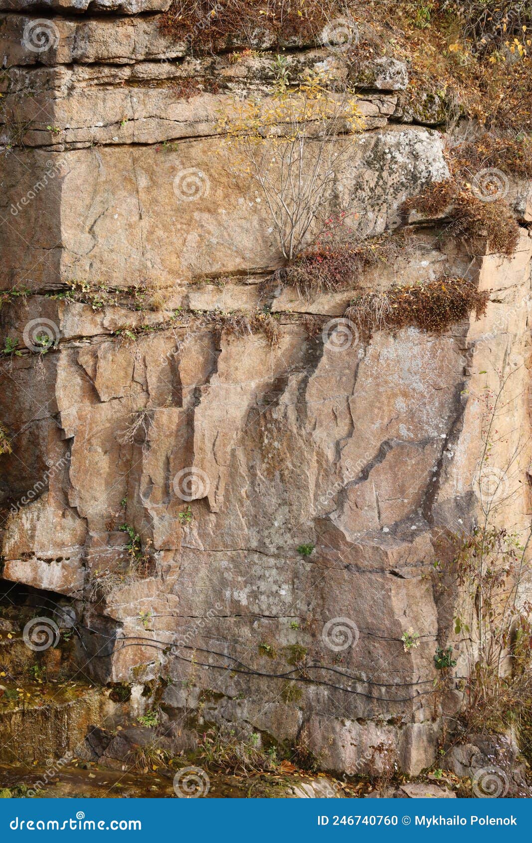 Light Coarse Natural Rock Stone Background. Mining Cliff Rough Front ...