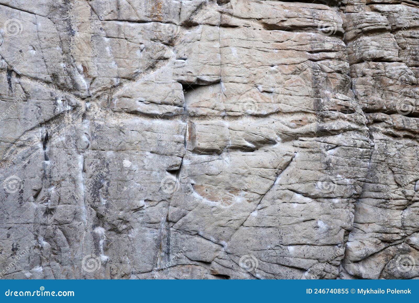 Light Coarse Natural Rock Stone Background. Mining Cliff Rough Front ...