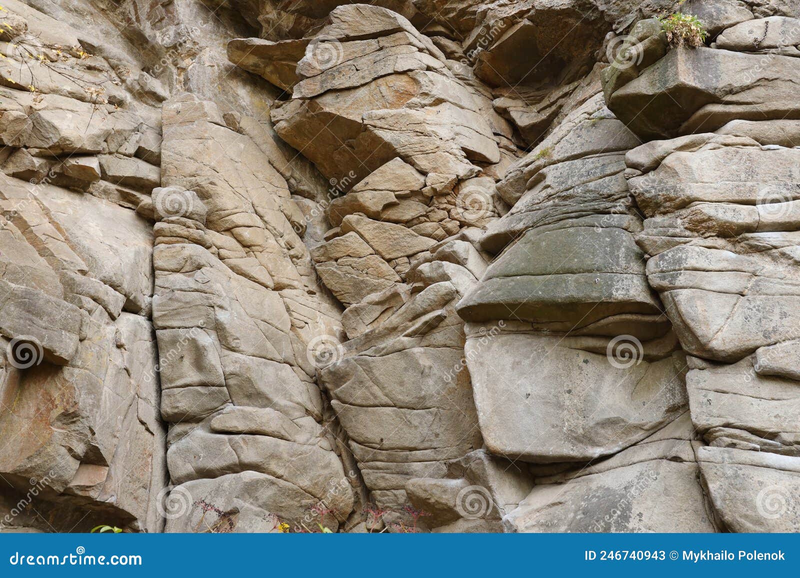 Light Coarse Natural Rock Stone Background. Mining Cliff Rough Front ...