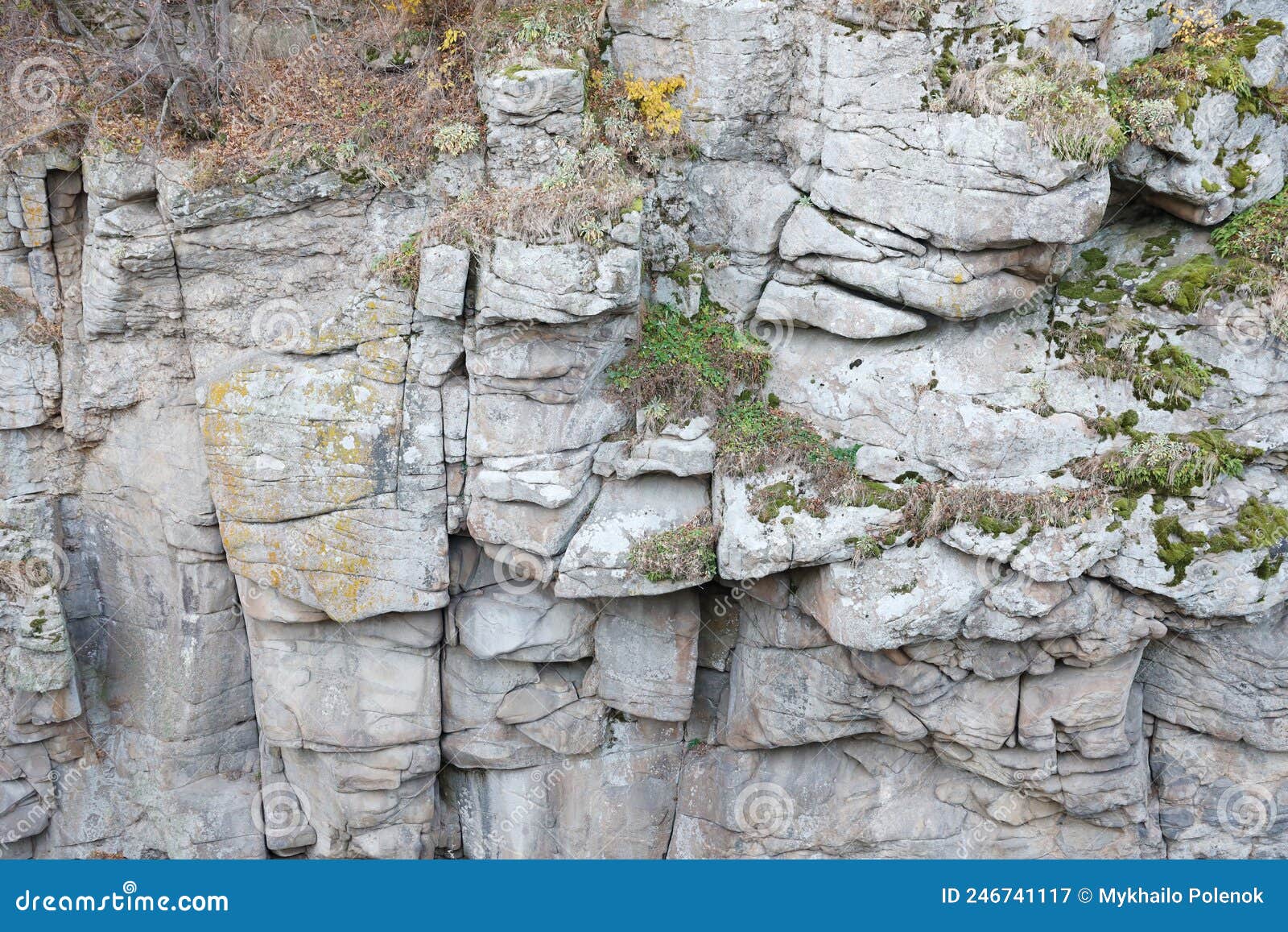 Light Coarse Natural Rock Stone Background. Mining Cliff Rough Front ...