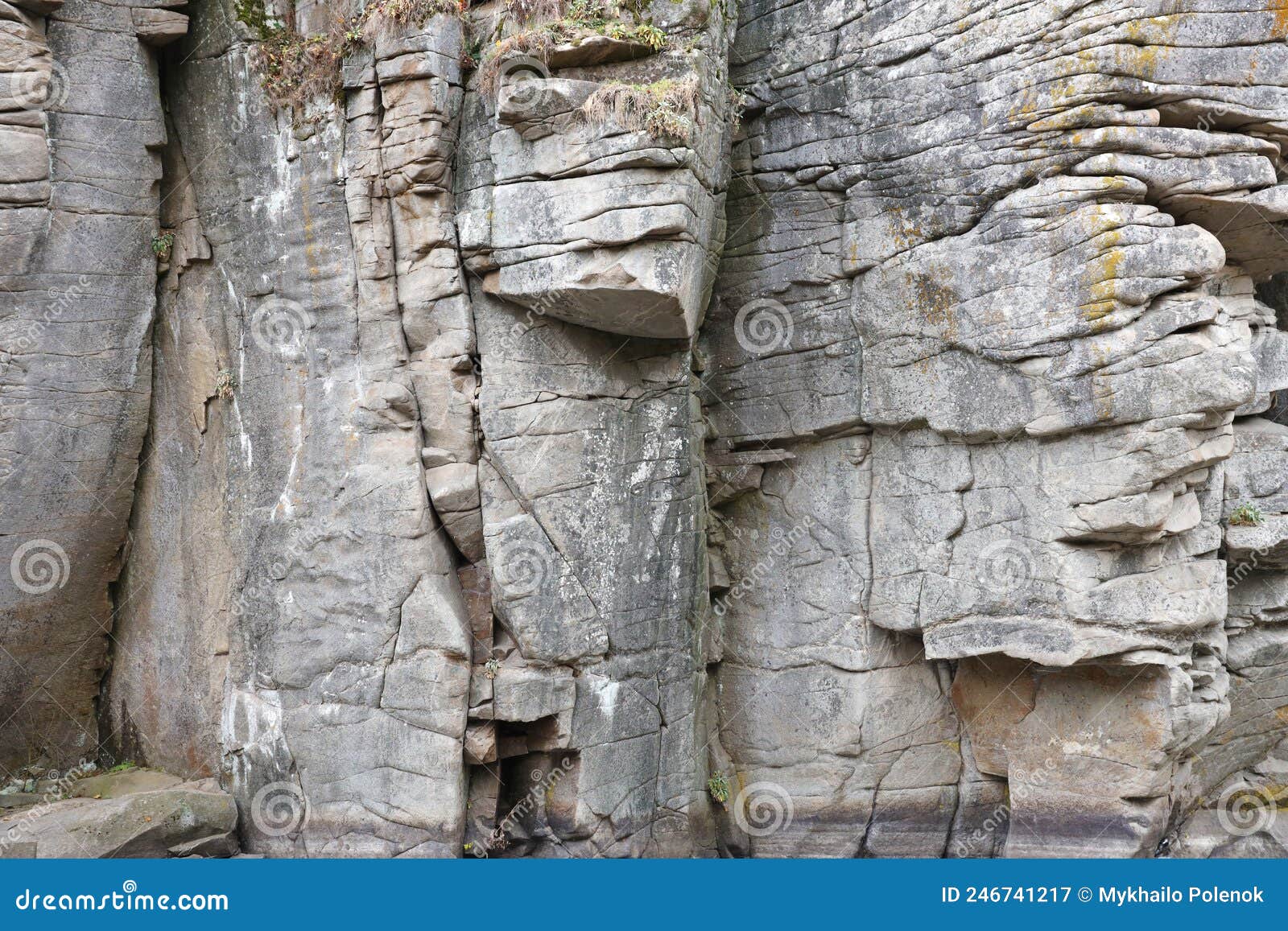 Light Coarse Natural Rock Stone Background. Mining Cliff Rough Front ...