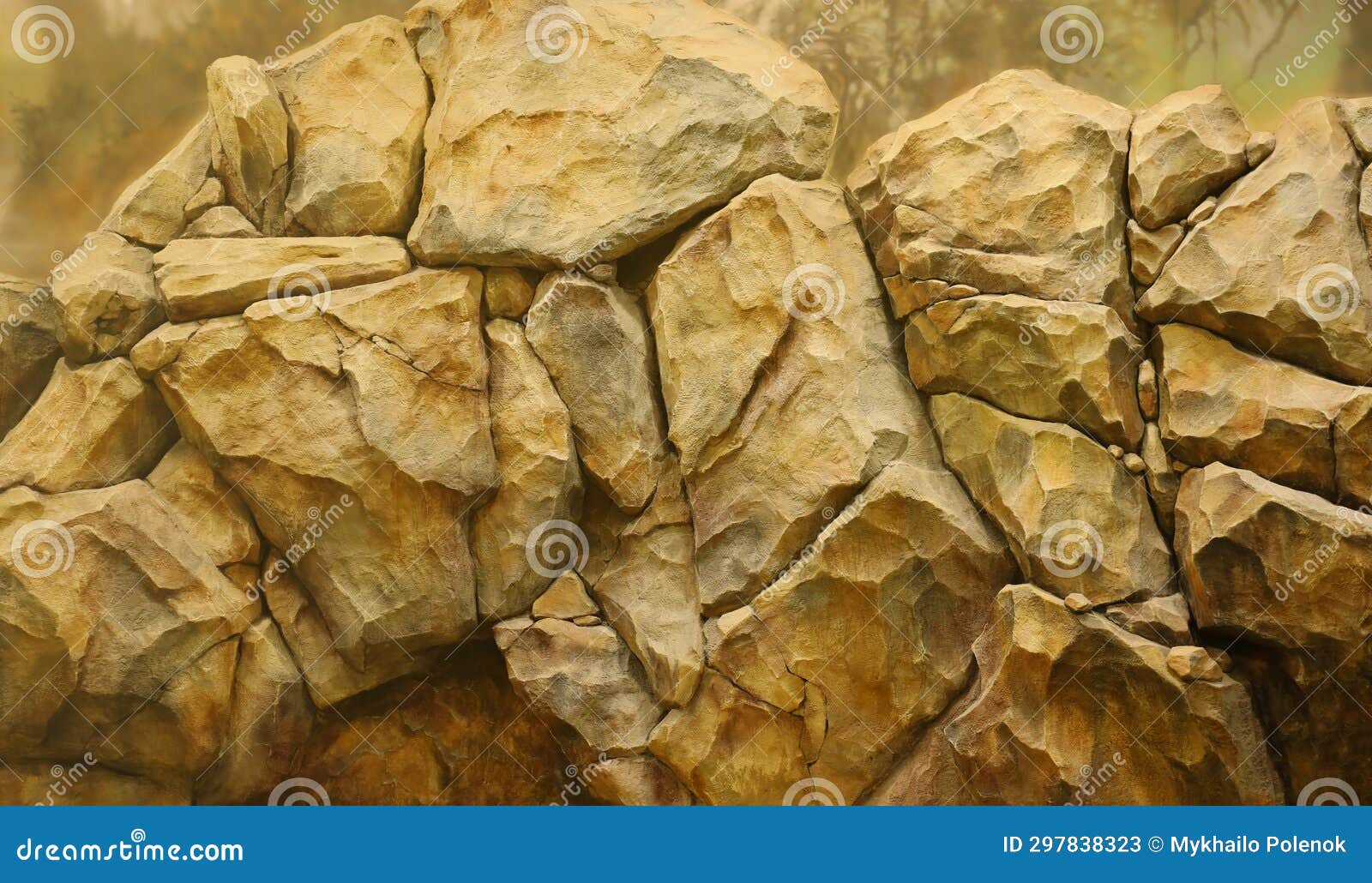 Light Coarse Natural Rock Stone Background. Mining Cliff Rough Front ...