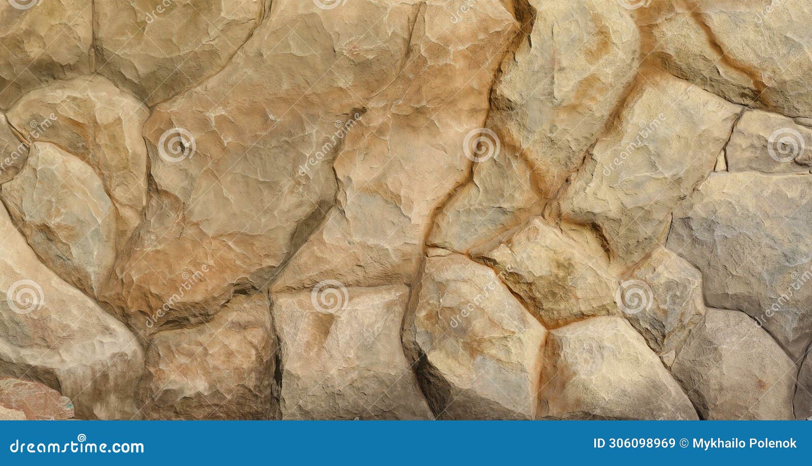 Light Coarse Natural Rock Stone Background. Mining Cliff Rough Front ...