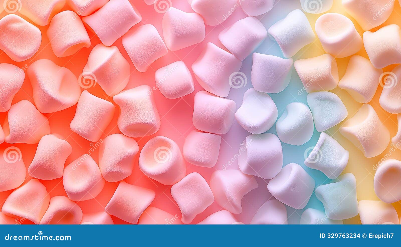 Marshmallow Seamless Pattern. Tasty Marshmallows On Pink Background ...