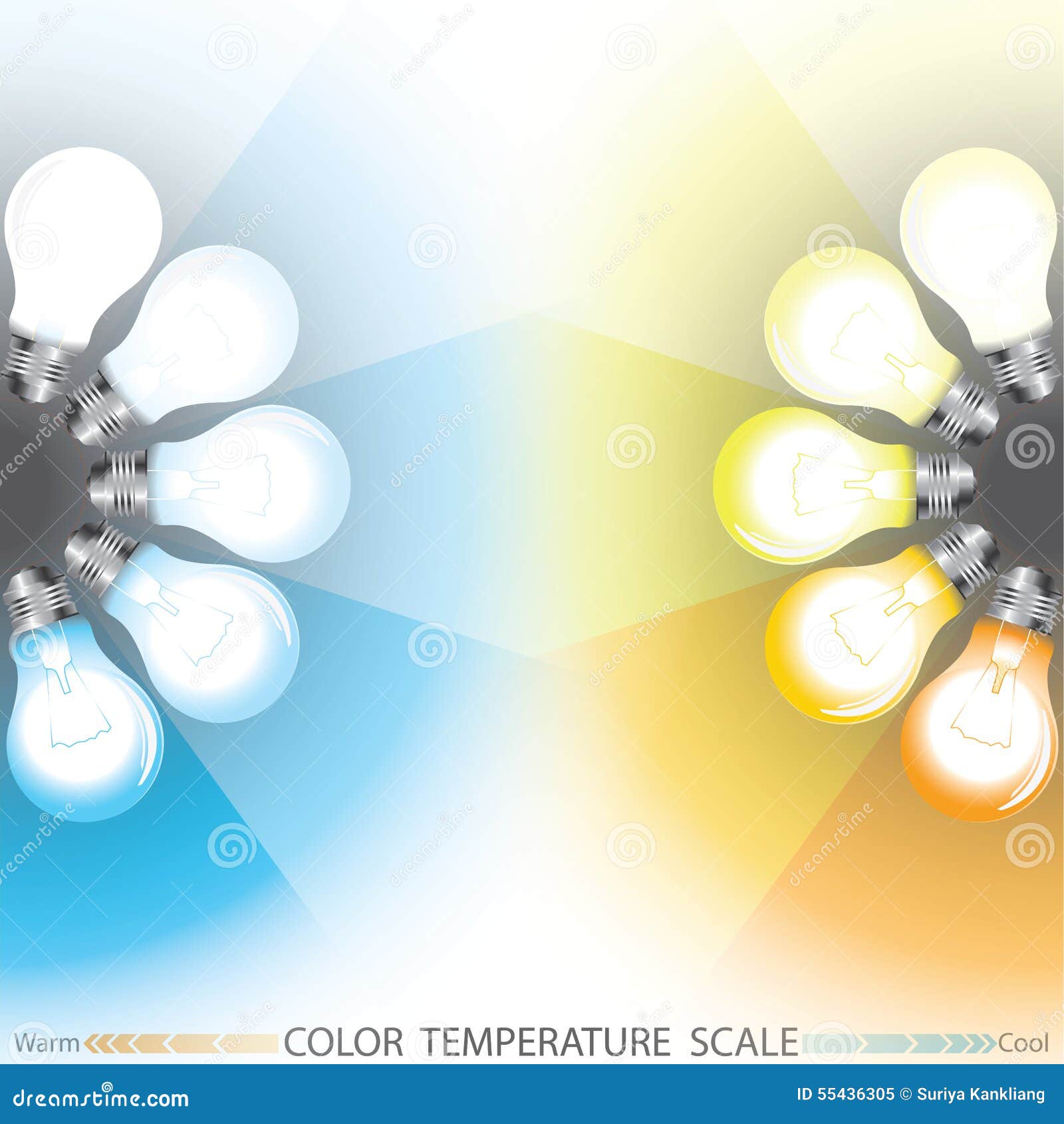 Light Color Temperature Scale Stock Illustration - Illustration of ...