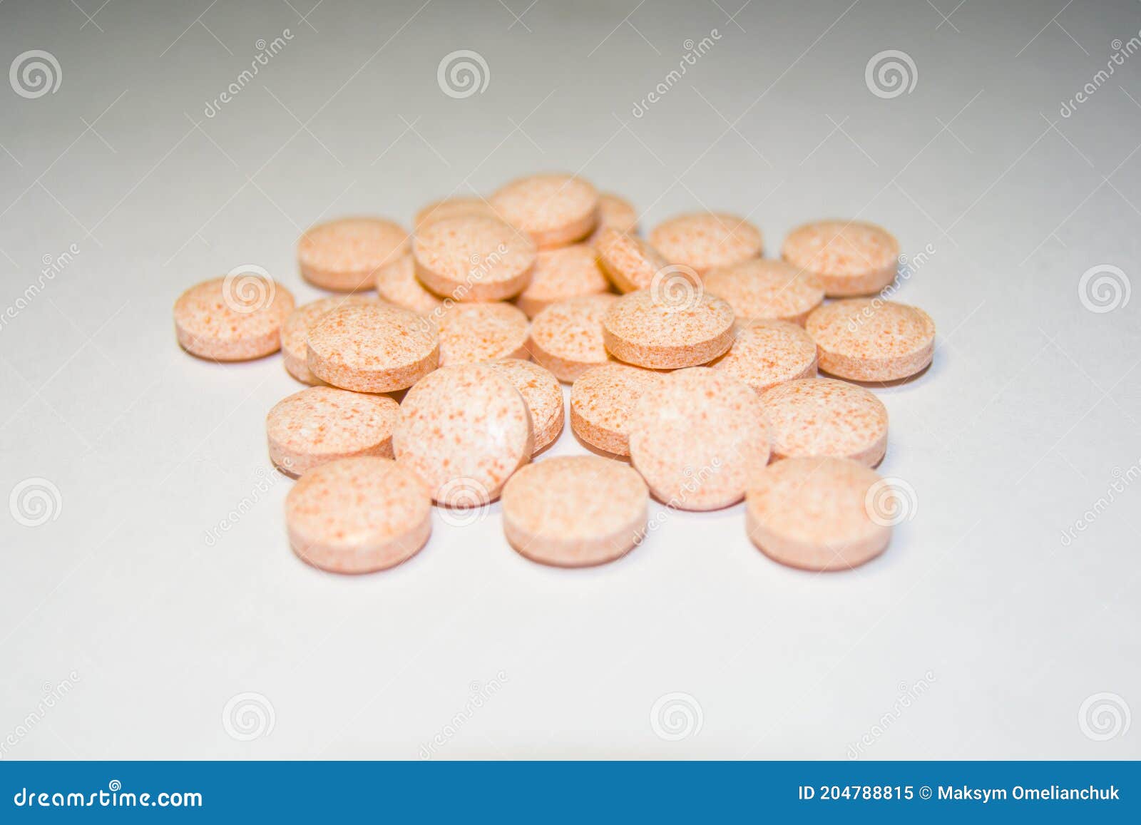 Light Colored Pills on White Paper Stock Image - Image of pink, tablets ...