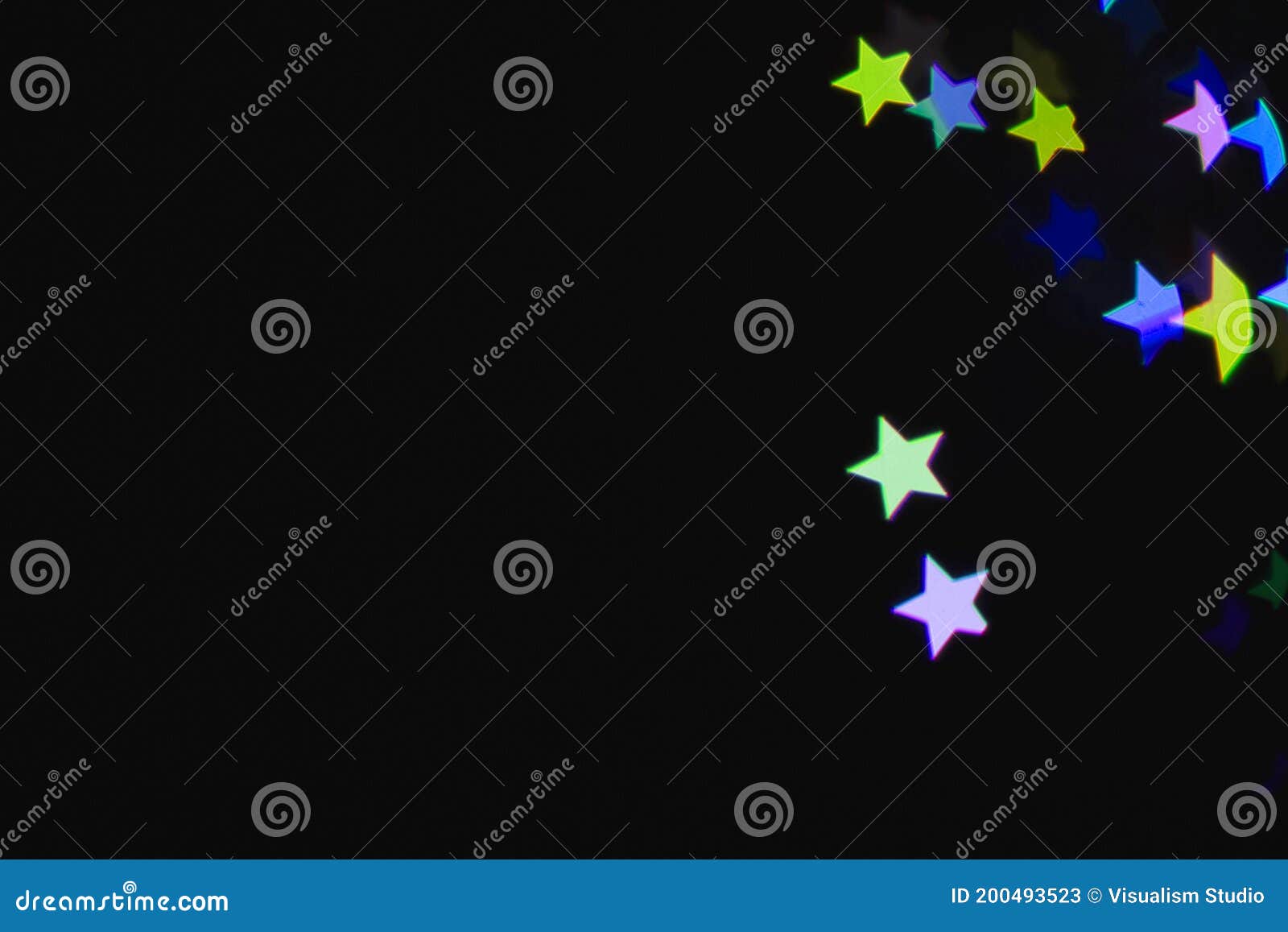 Light Colorful Blue Star Light Effect Isolated Overlay Glitter Texture ...