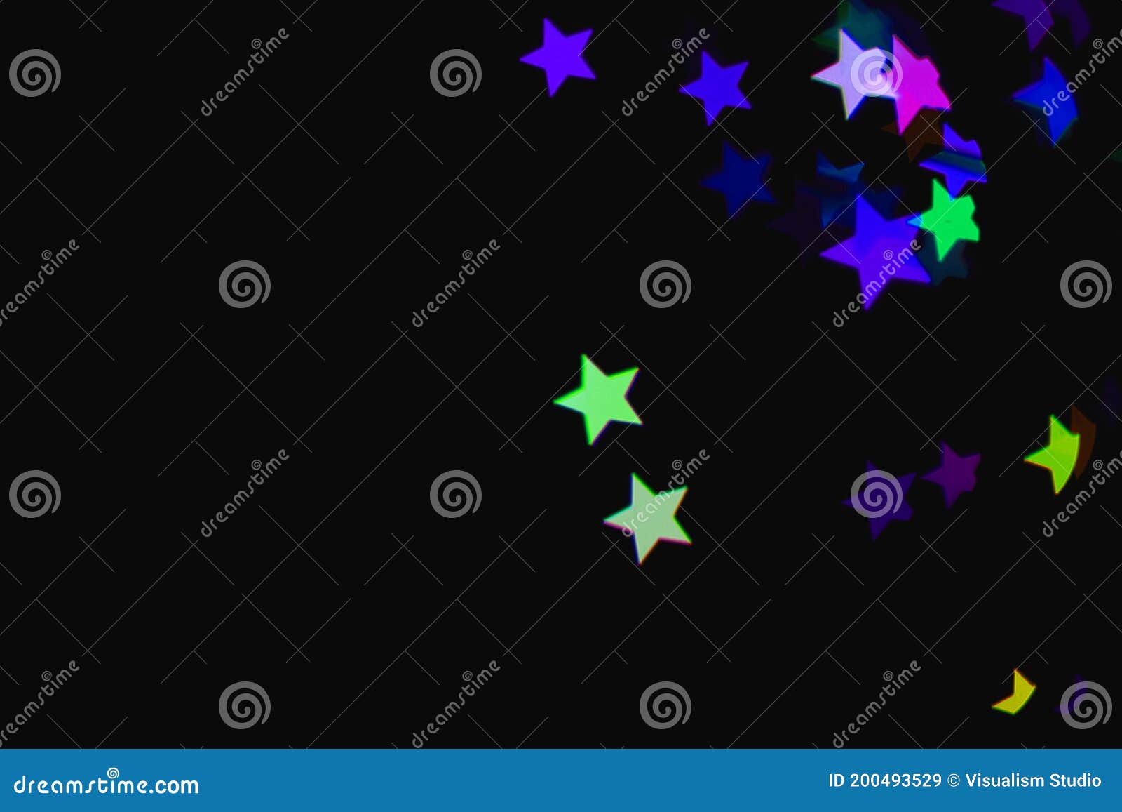 Light Colorful Blue Star Light Effect Isolated Overlay Glitter Texture ...