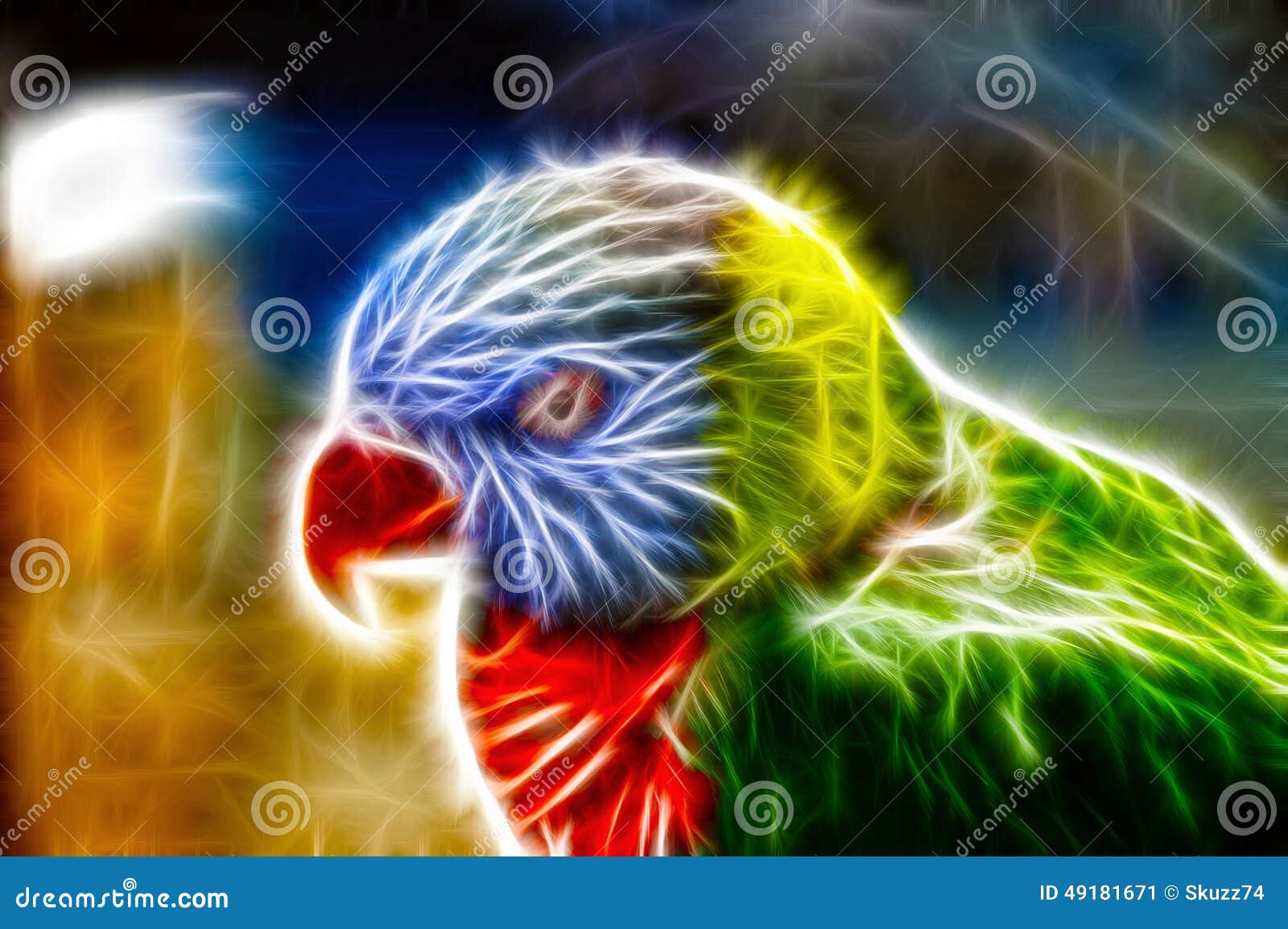 Light Colorful Parrot stock image. Image of love, nature - 49181671