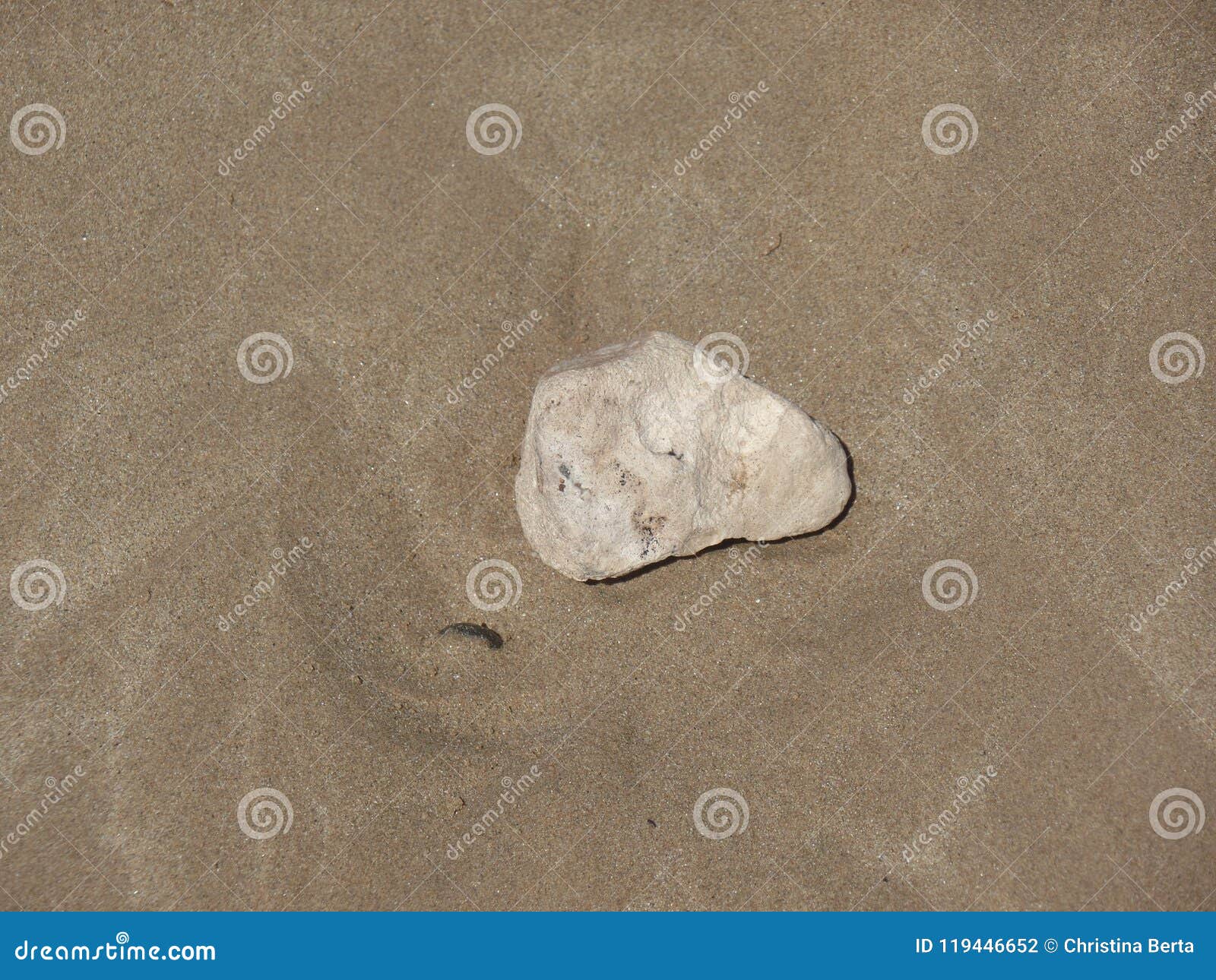 Light Coloured Stone Surrounded by Sand Stock Photo - Image of nature ...