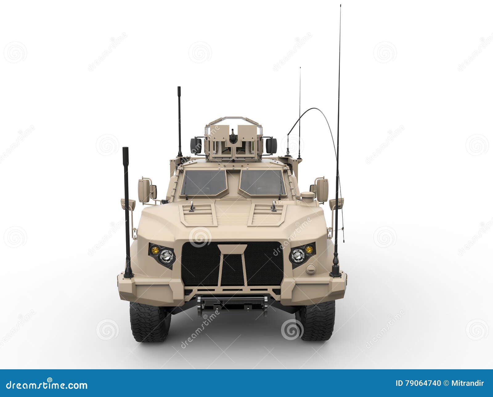 Light Combat Military Vehicle - Front View Stock Illustration ...