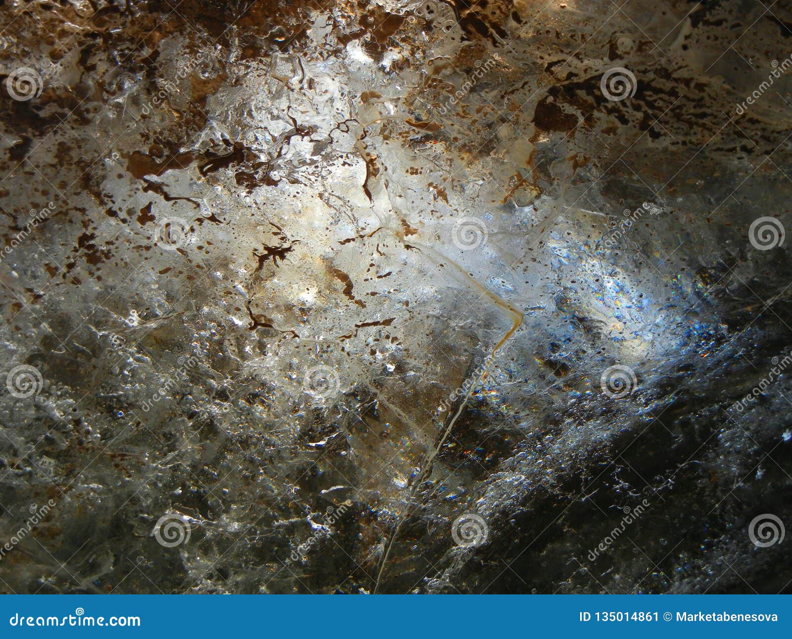 Light Comes through Ice in an Ice Cave Stock Image - Image of layer ...