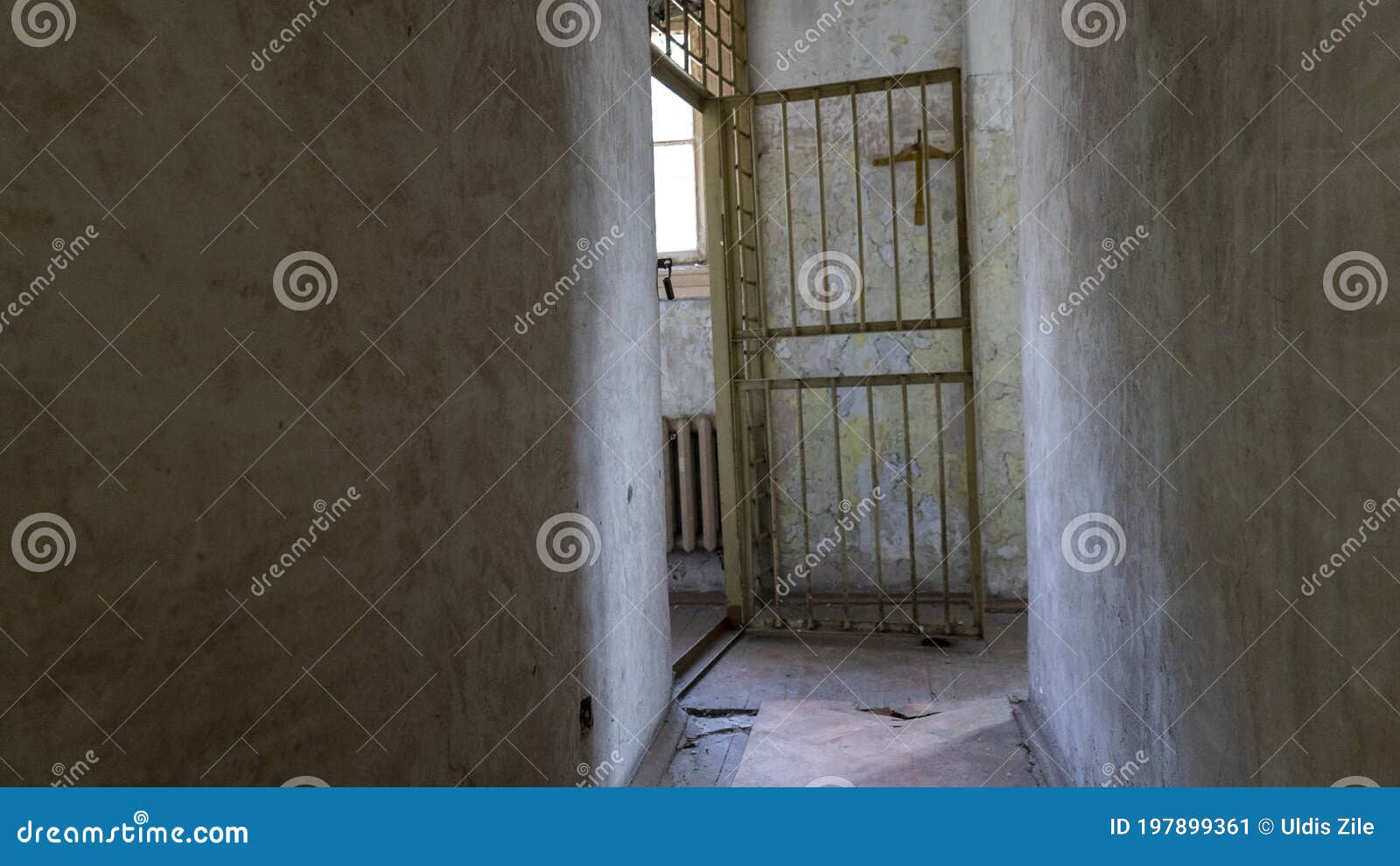Light Coming in through Prison Cell Bars Window. Empty Jail Cells ...