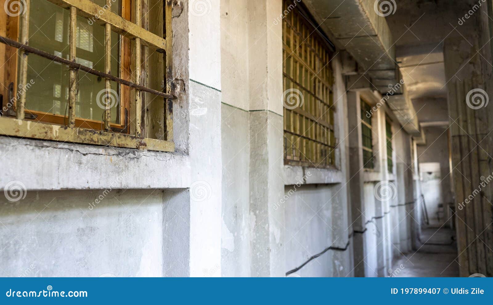 Light Coming in through Prison Cell Bars Window. Empty Jail Cells ...