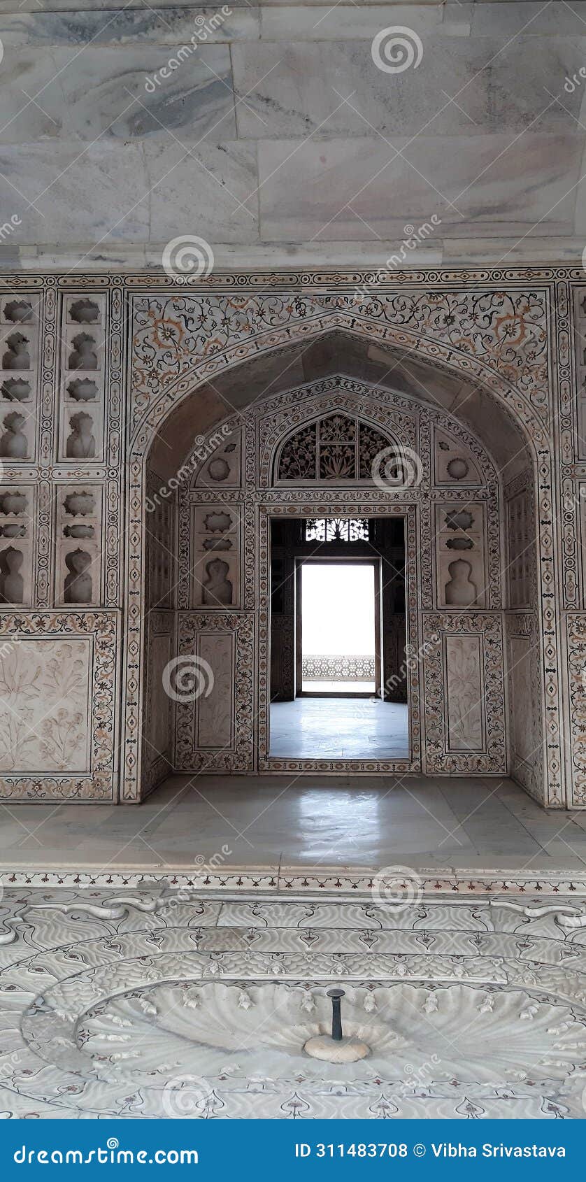 Light Coming from Three Doors of the Agra Fort, India the Pillars of ...