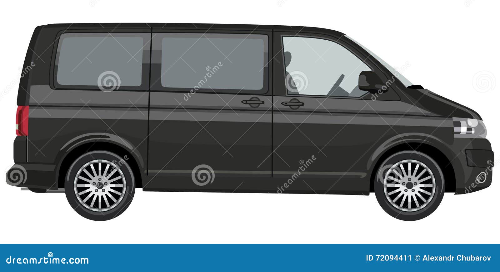 Commercial Vehicle Or Logistic Car. Cargo Minivan On White Background ...