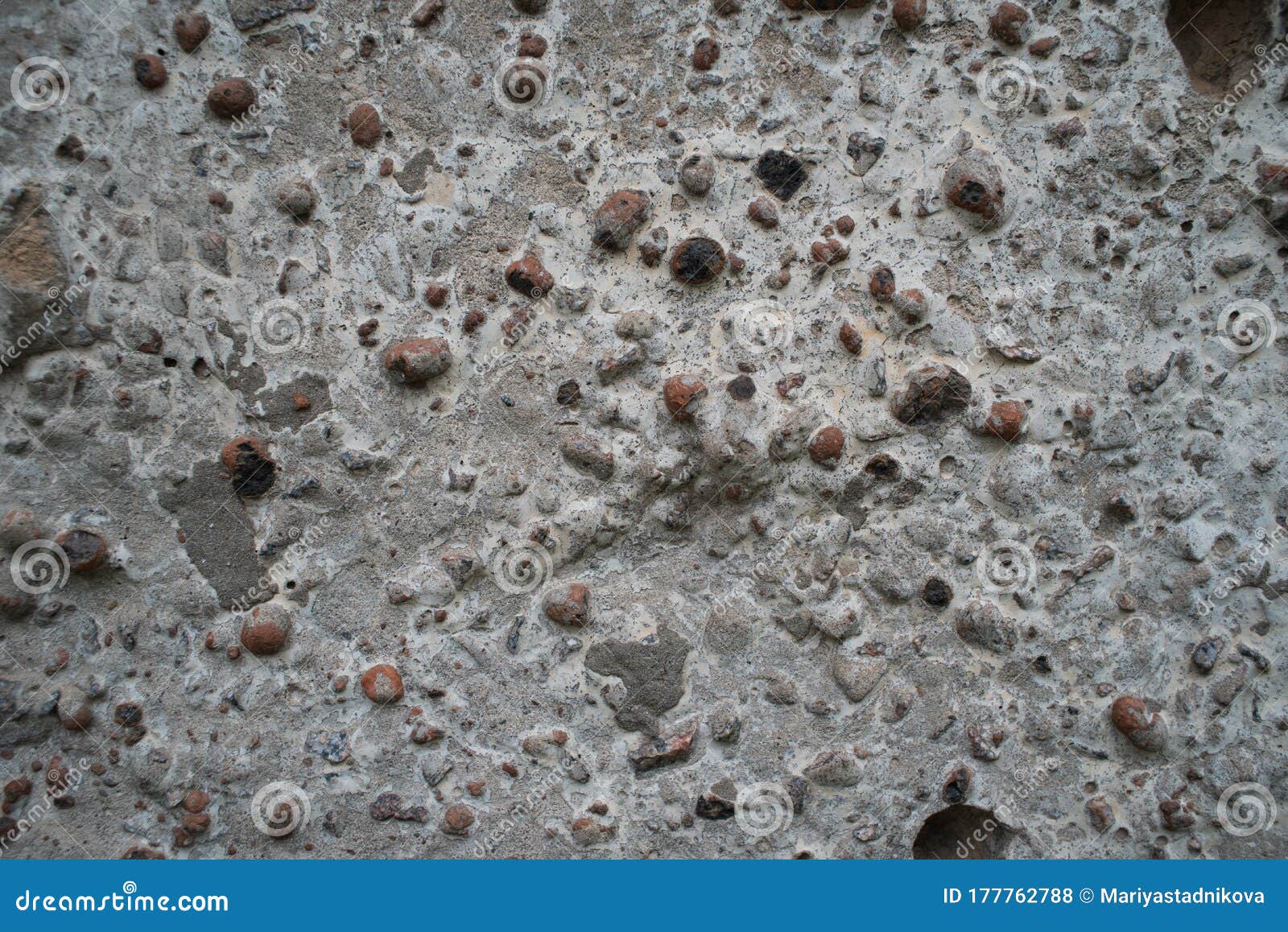 Light Concrete Surface with Black Bulges Stock Photo - Image of cement ...