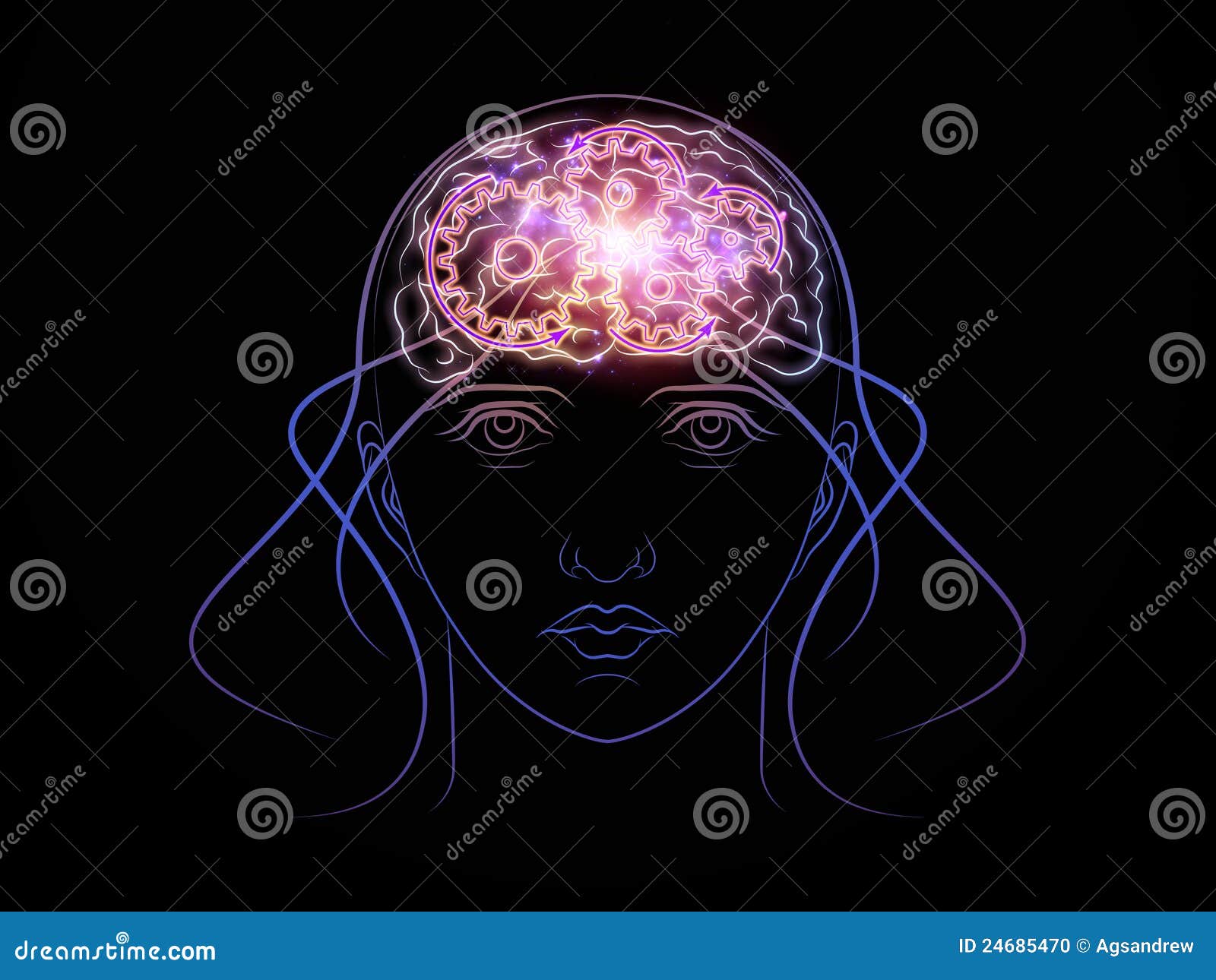 Light of consciousness stock illustration. Illustration of mental ...