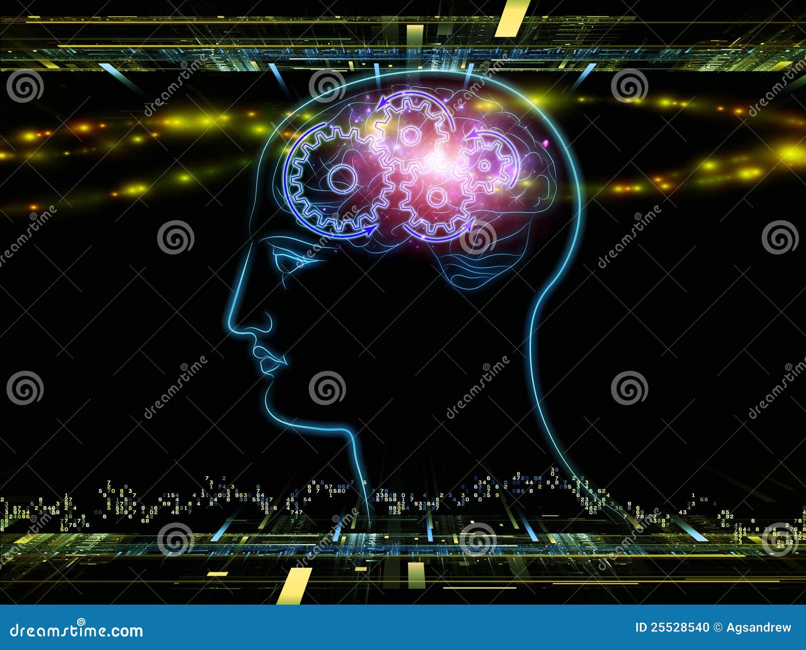 Light of consciousness stock photo. Image of mental, male - 25528540