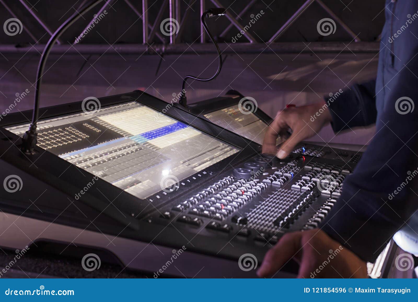 Light Console, Control Panel for Light. Stock Photo - Image of club ...
