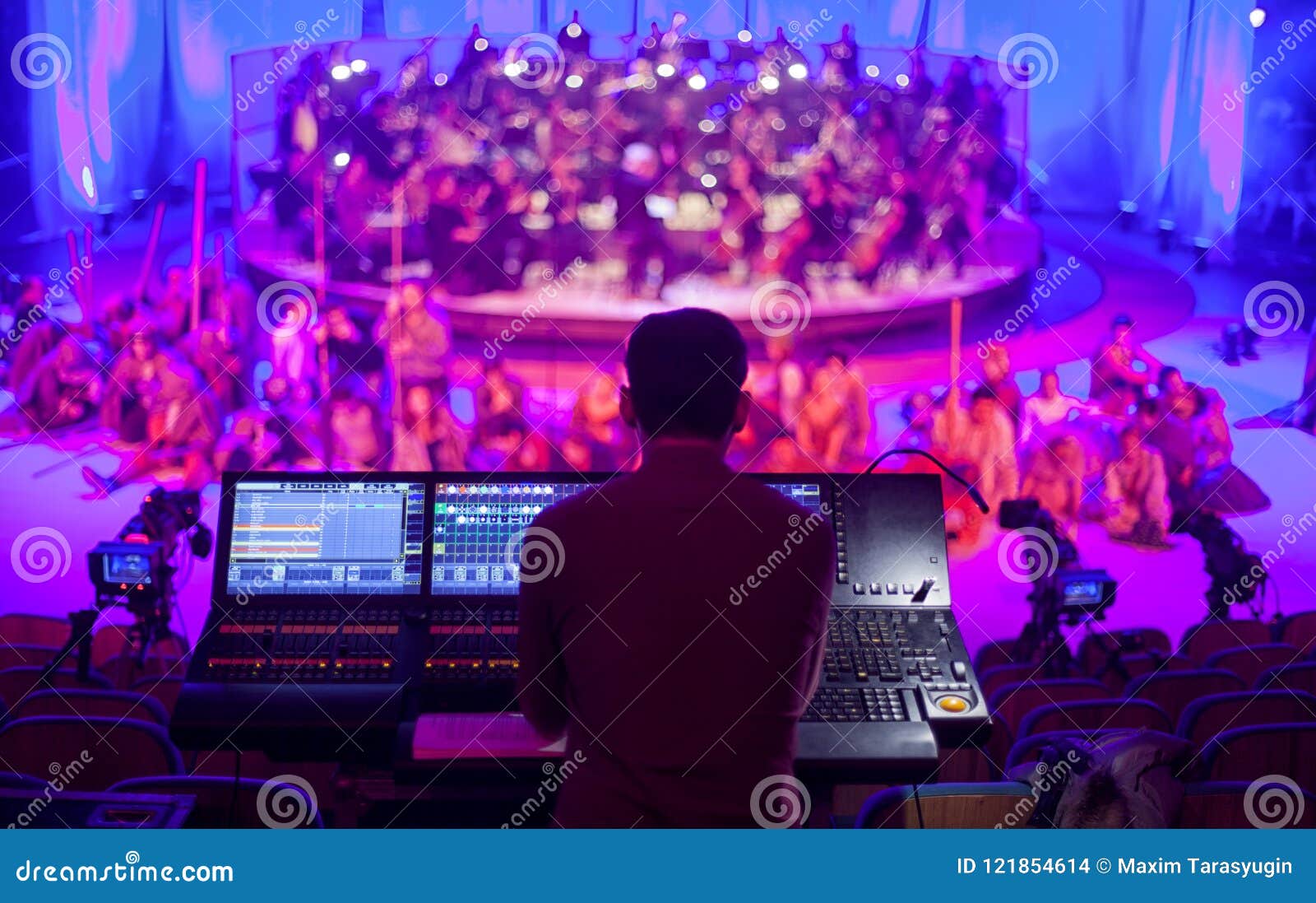 Light Console, Control Panel for Light. Stock Photo - Image of festival ...