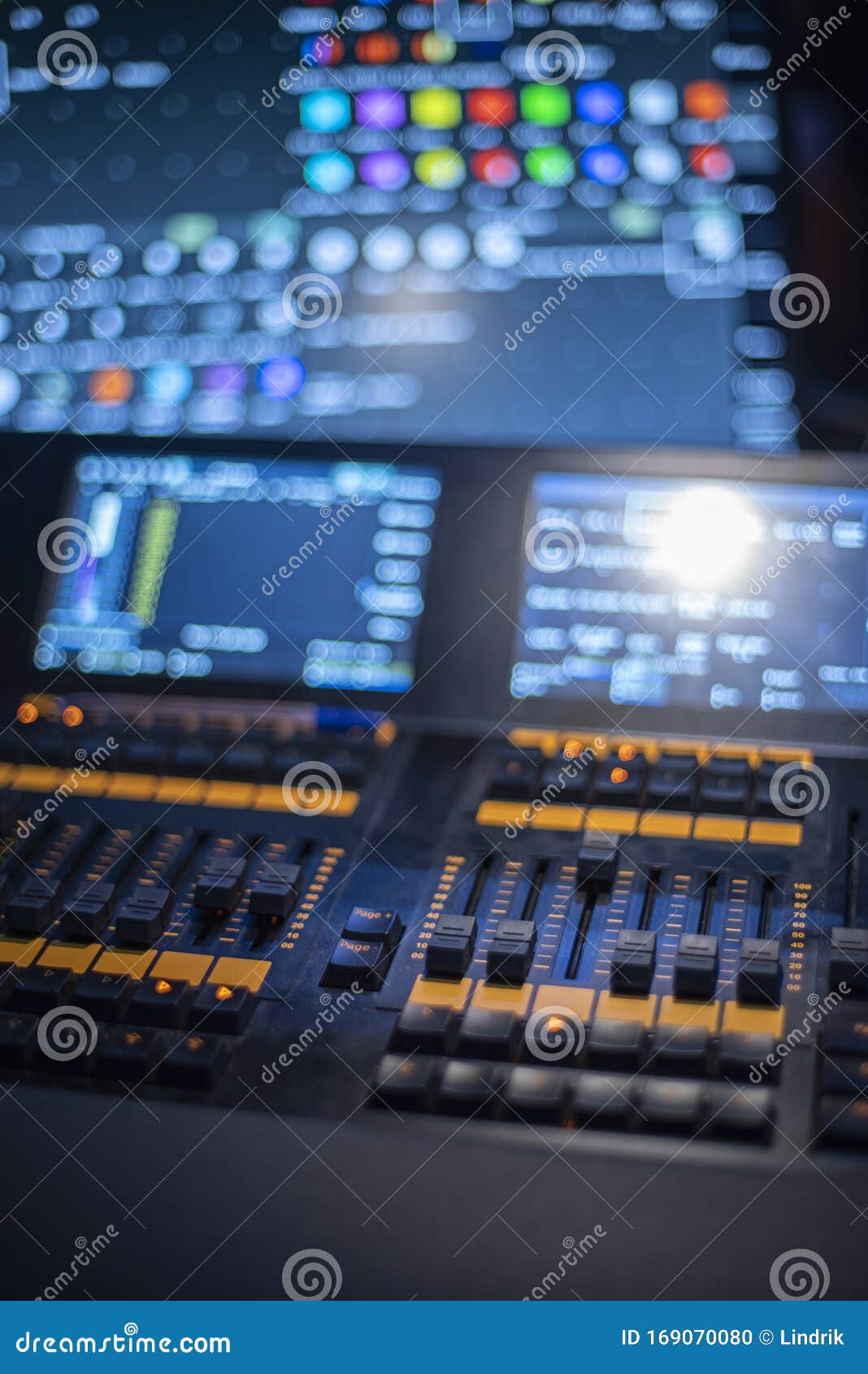 Light console stock photo. Image of professional, event - 169070080