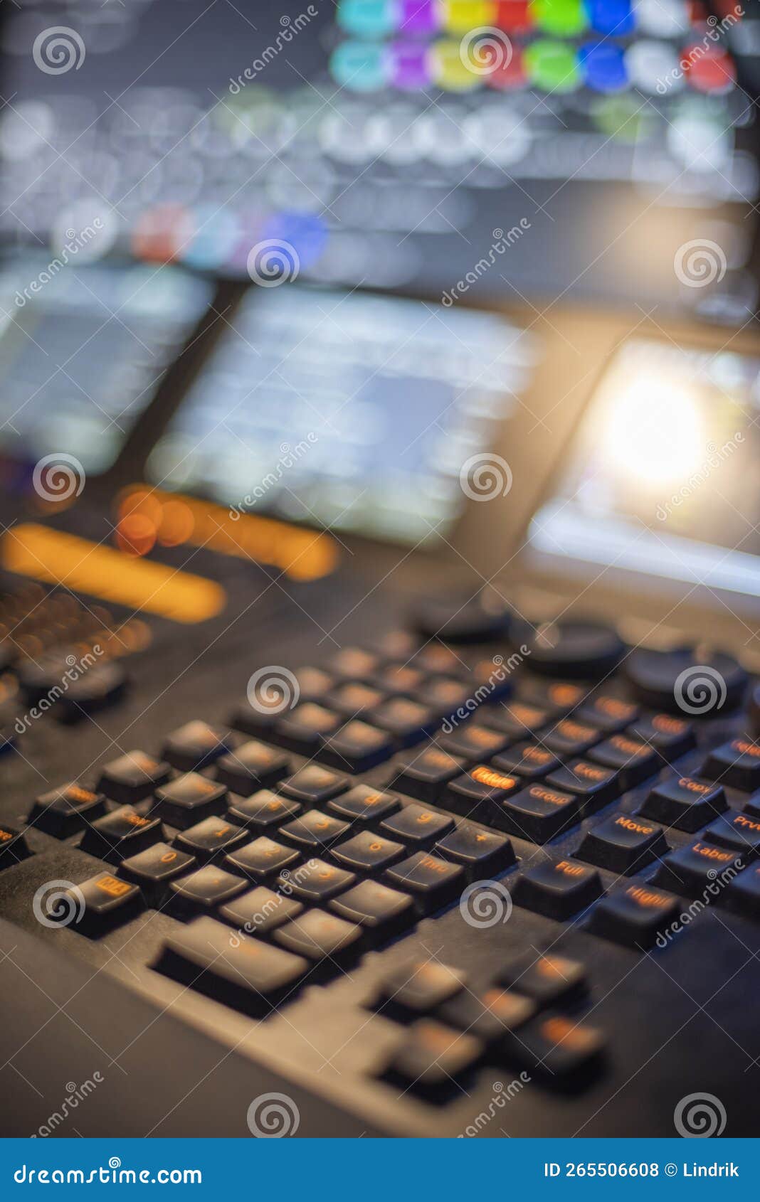 Light console stock photo. Image of lights, panel, stage - 265506608