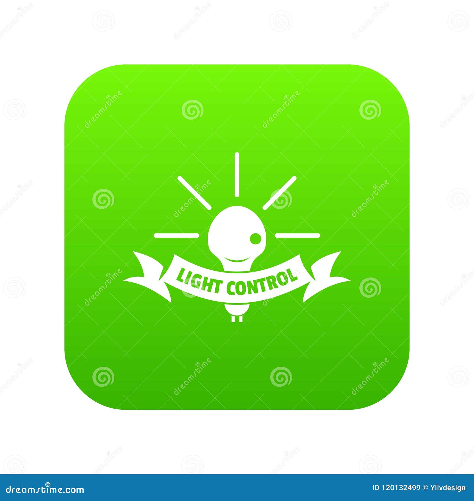 Light Control Icon Green Vector Stock Vector - Illustration of ...
