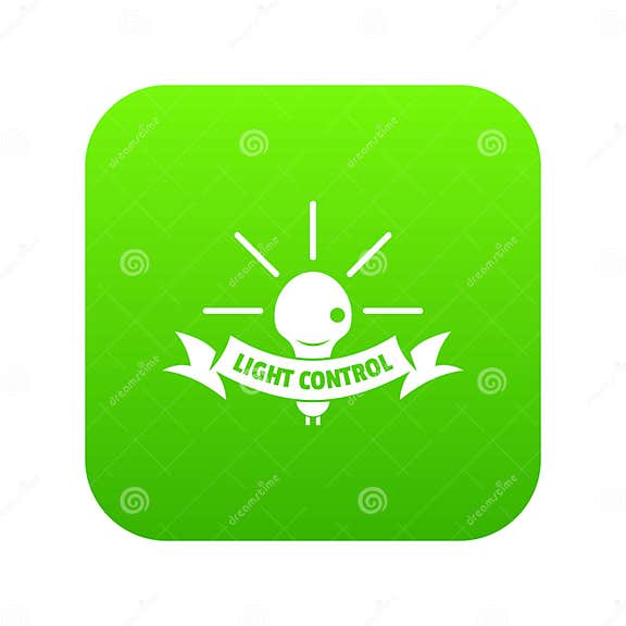 Light Control Icon Green Vector Stock Vector - Illustration of ...