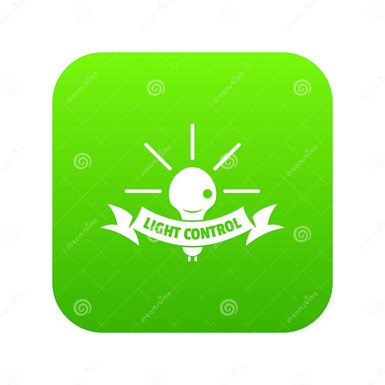 Light Control Icon Green Vector Stock Vector - Illustration of ...