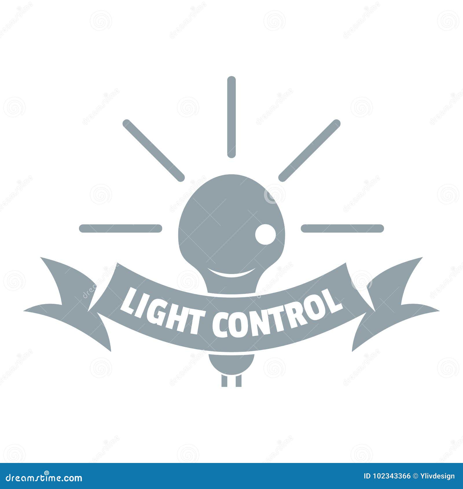Light Control Logo, Simple Gray Style Stock Vector - Illustration of ...