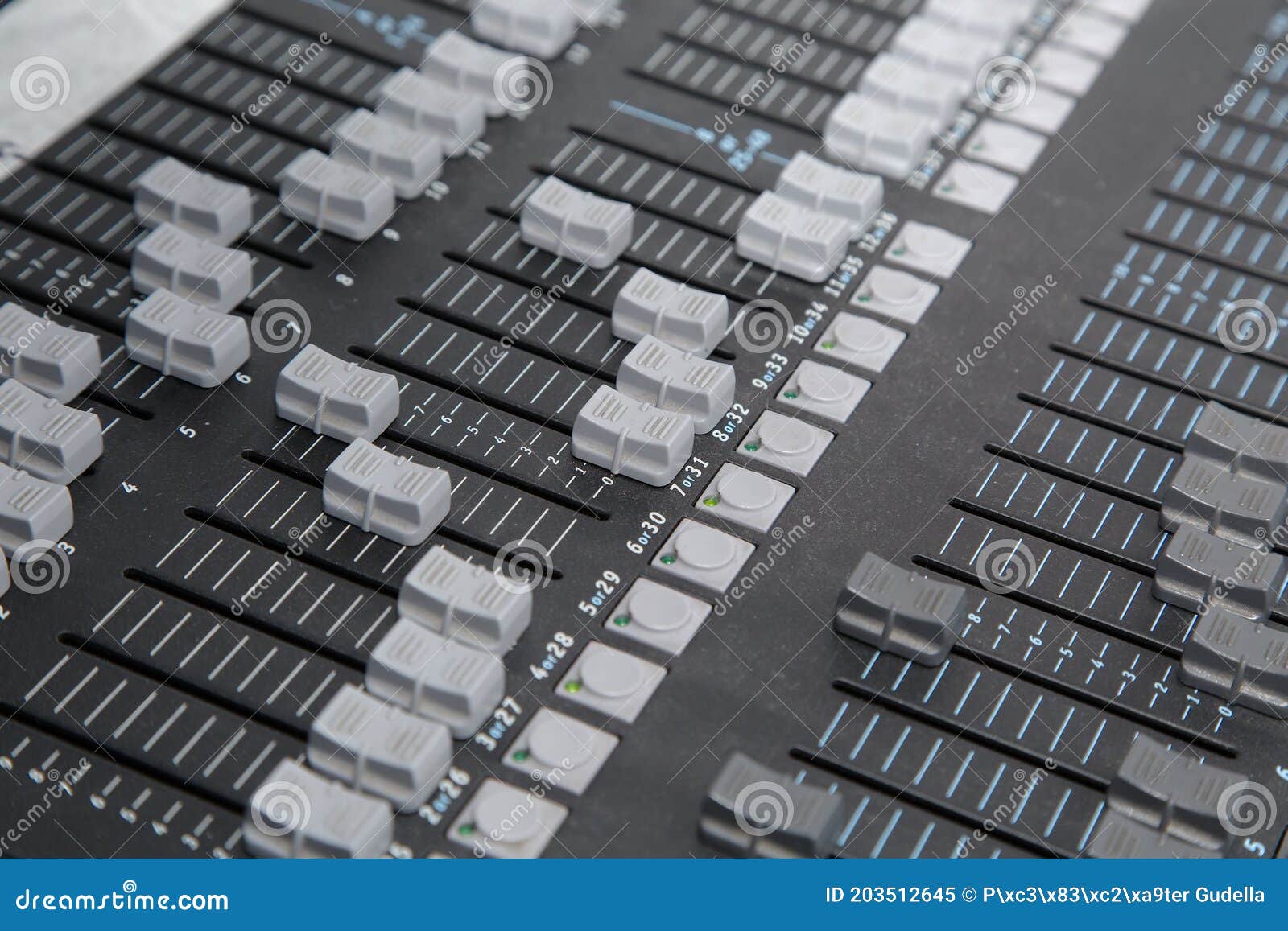 Light Controller Mixer Board Stock Image - Image of electronic ...